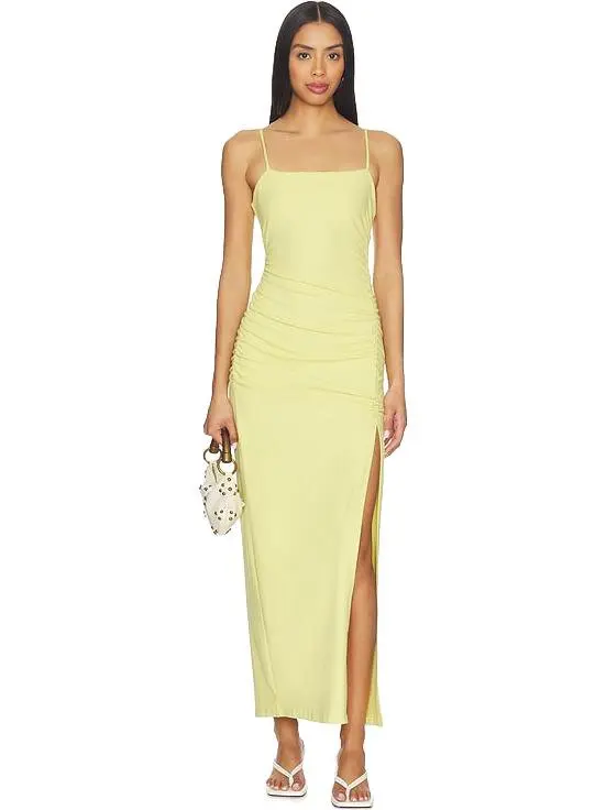 Susana Monaco String Gathered Slit Dress - Crown