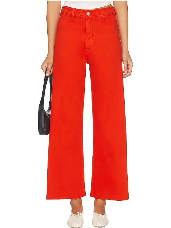 PISTOLA Penny Crop High-rise Wide-leg Jeans - Chili