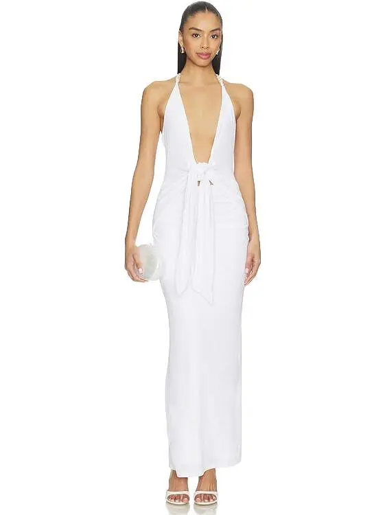 Superdown Nebula Maxi Dress - White