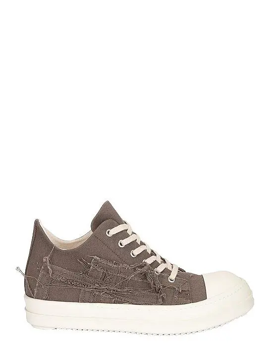 Rick Owens Slashed Ramone Low Sneaker - Dust  Milk  & Milk