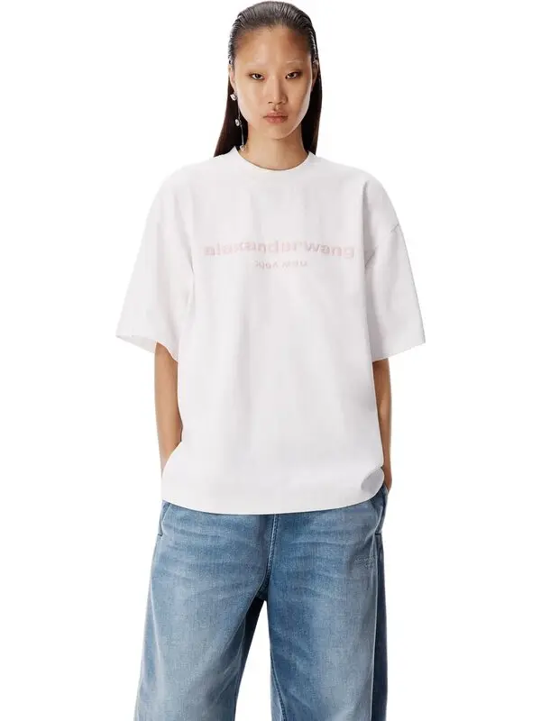 Alexander Wang Puff Logo Oversized Tee - White
