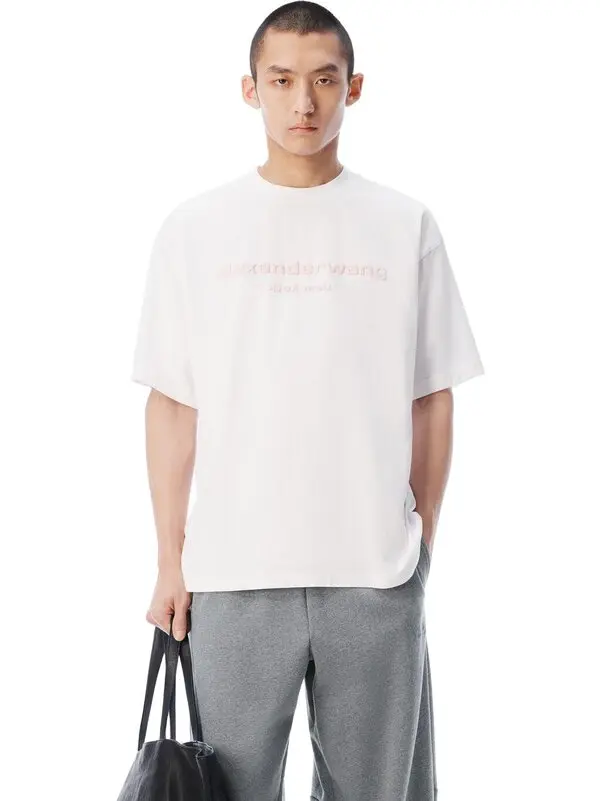 Alexander Wang Puff Logo Oversized Tee - White