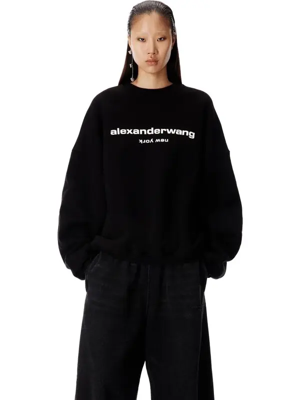 Alexander Wang Puff Logo Sweatshirt - Black