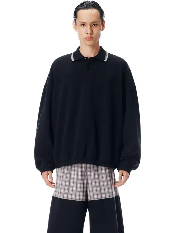 Alexander Wang Long-sleeve Polo Shirt - Black