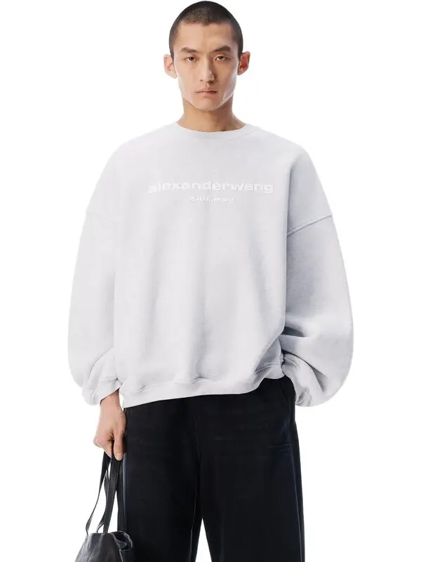 Alexander Wang Puff Logo Sweatshirt - Light Heather Grey