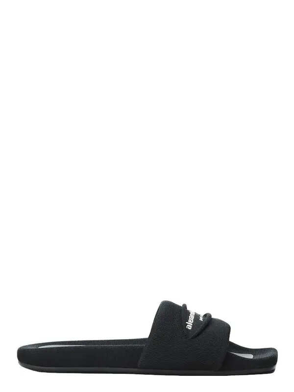 Alexander Wang Aw Slash Knit Pool Slide - Black