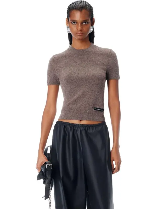 Alexander Wang Short-sleeve Wool Tee - Brown