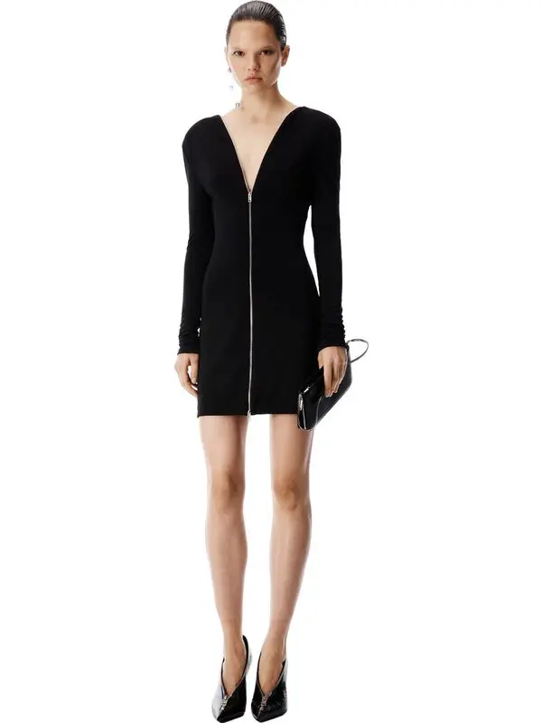 Alexander Wang Continuous Zipper Mini Dress - Black