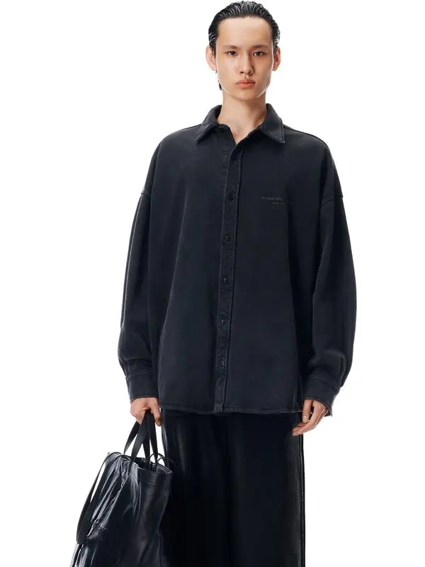 Alexander Wang Oversized Button-down Shirt - Washed Black