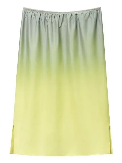 Alexander Wang Reflective Midi Skirt - Silver/yellow