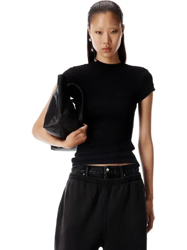Alexander Wang Layered Short Sleeve Tee - Black