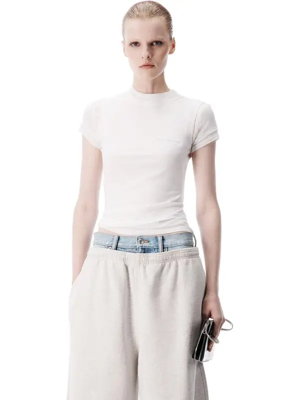 Alexander Wang Layered Short Sleeve Tee - White