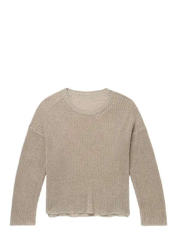 STOFFA Linen Sweater - Taupe