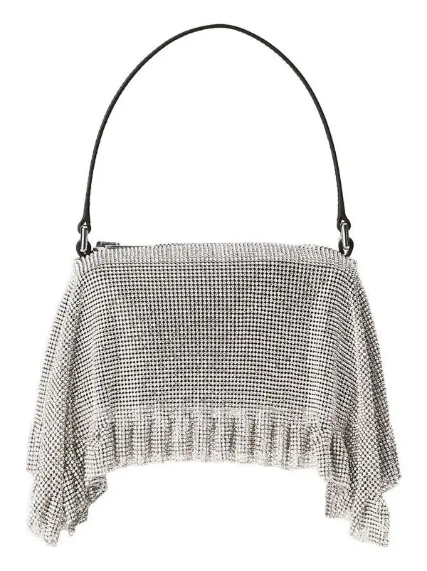 Alexander Wang Divina Pochette Crystal Mesh - White