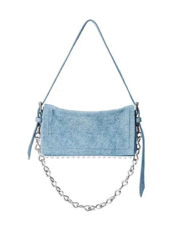 Alexander Wang Denim Ricco Slim Flap Bag - Blue