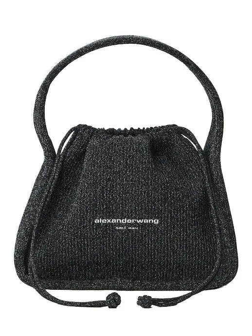 Alexander Wang Reflective Knit Ryan Small Bag - Reflective Charcoal