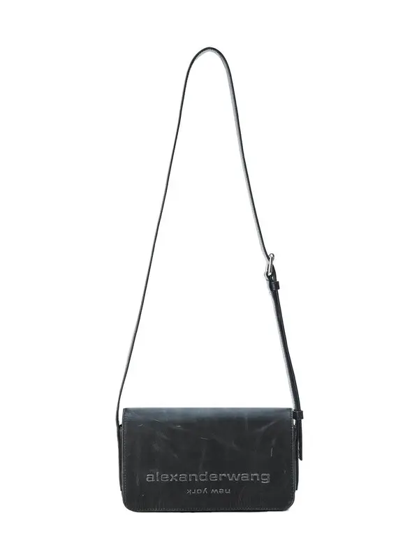 Alexander Wang Punch Flap Crossbody - Distressed Grey Smoke