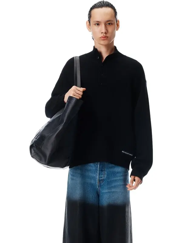 Alexander Wang Turtleneck Henley - Black