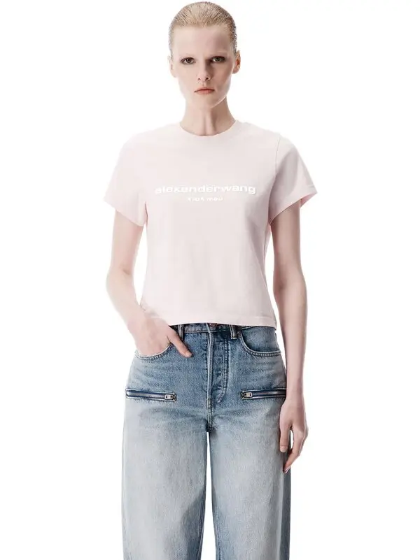 Alexander Wang Puff Logo Baby Tee - Light Pink