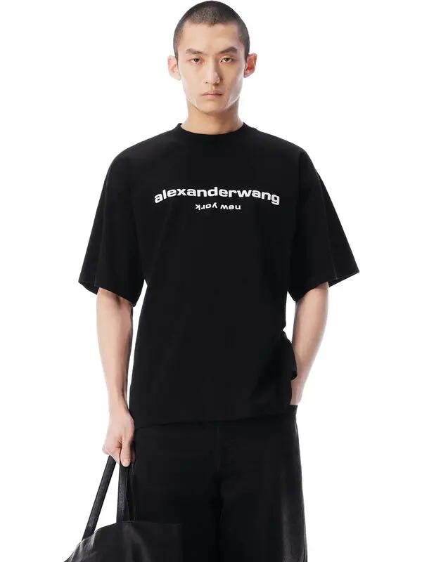 Alexander Wang Puff Logo Oversized T-shirt - Black