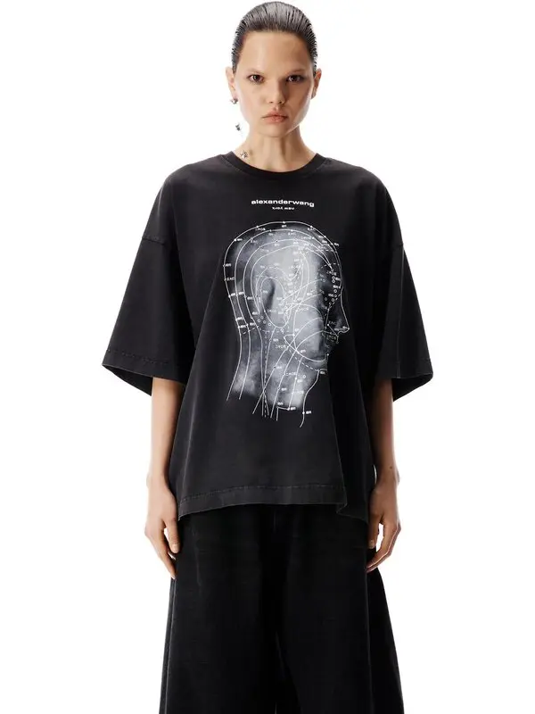 Alexander Wang Eastern Medicine Graphic Tee - Washed Black