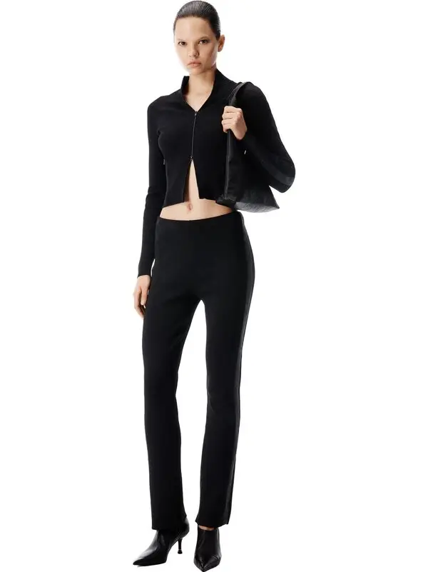 Alexander Wang Debossed Logo Fitted Jacket - Black