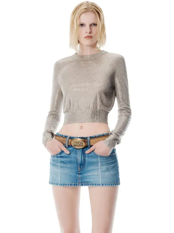 Alexander Wang Crystal Embellished Pullover - Champagne