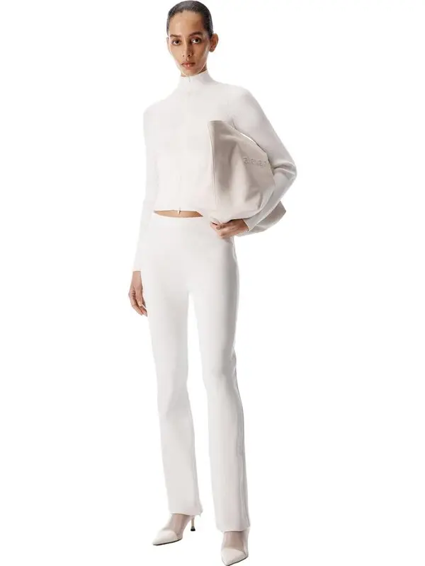 Alexander Wang Debossed Logo Fitted Jacket - Optic White