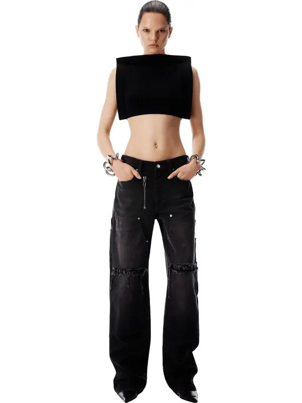 Alexander Wang Zip Carpenter Pant - Vintage Black