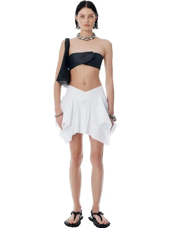 Alexander Wang Deconstructed Cotton Skirt - White