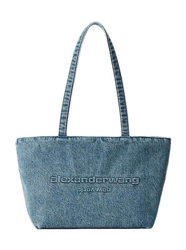 Alexander Wang Denim Punch Medium Tote - Vintage Medium Indigo
