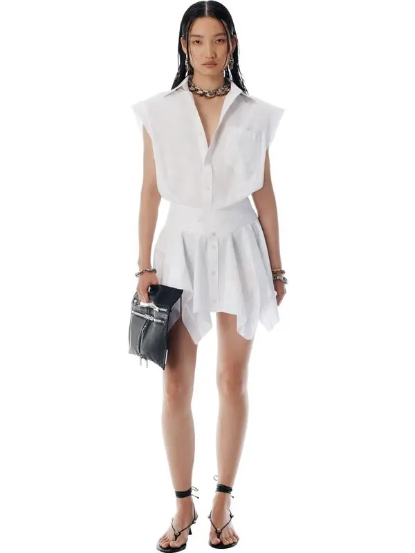 Alexander Wang Pre-styled Cotton Shirtdress - White