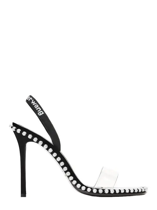 Alexander Wang Crystal Nova Strap Sandals - Black