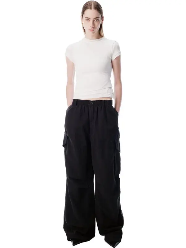 Alexander Wang Mid-rise Cargo Pant - Jet Black