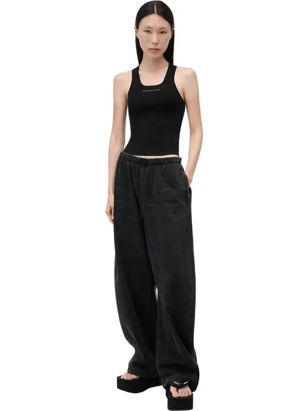 Alexander Wang Brushed Denim Sweatpant - Faded Black