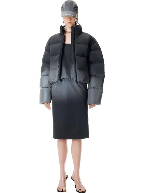 Alexander Wang Reflective Gradient Puffer - Silver/black