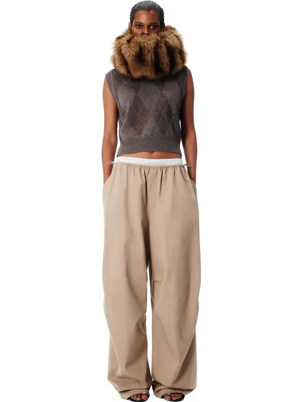 Alexander Wang Mid-rise Track Pant - Warm Taupe