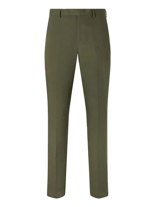 Paul Smith Slim-fit Tapered Linen Suit Trousers - Green