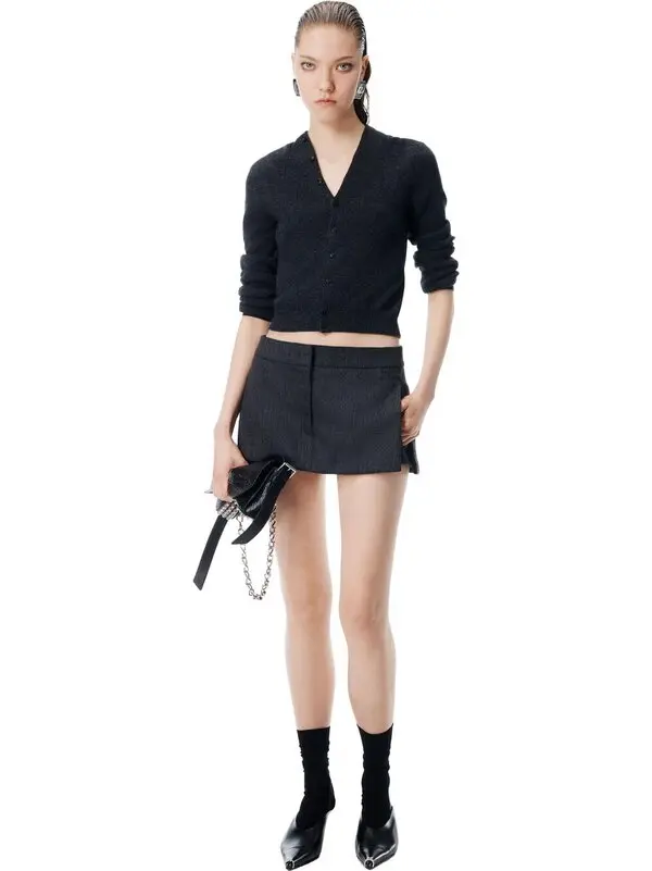 Alexander Wang Tailored Mini Skort - Black/charcoal