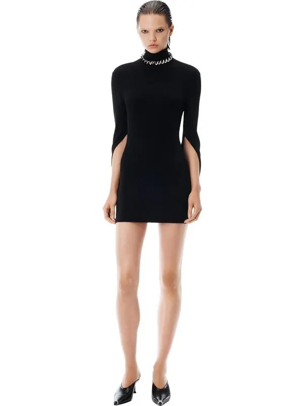 Alexander Wang Draped Asymmetric Mini Dress - Black