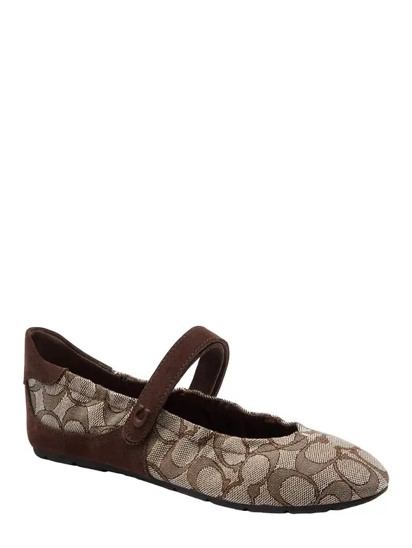 COACH Mary Jane Sneaker In Signature Jacquard - Maple/oak