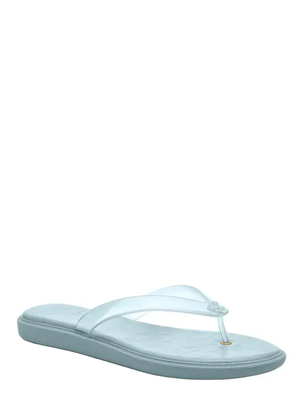 COACH Jelly Flip Flop In Signature - Sea Mist