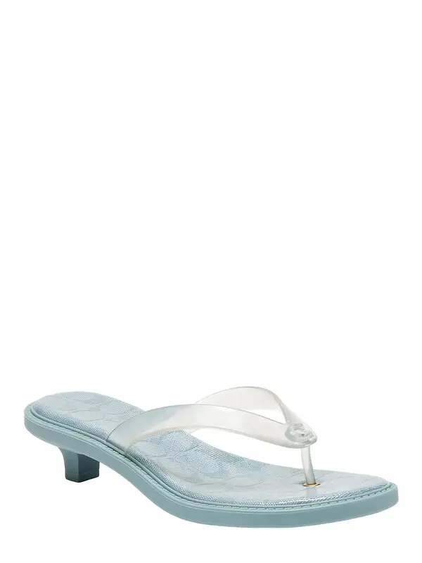 COACH Jelly Thong Sandal In Signature - Sea Mist