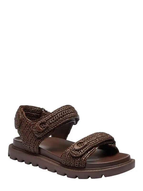 COACH Brynn Raffia Sandal - Maple