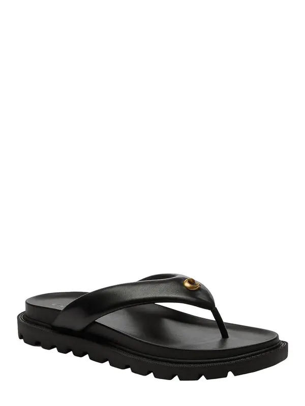 COACH Brynn Thong Sandal - Black