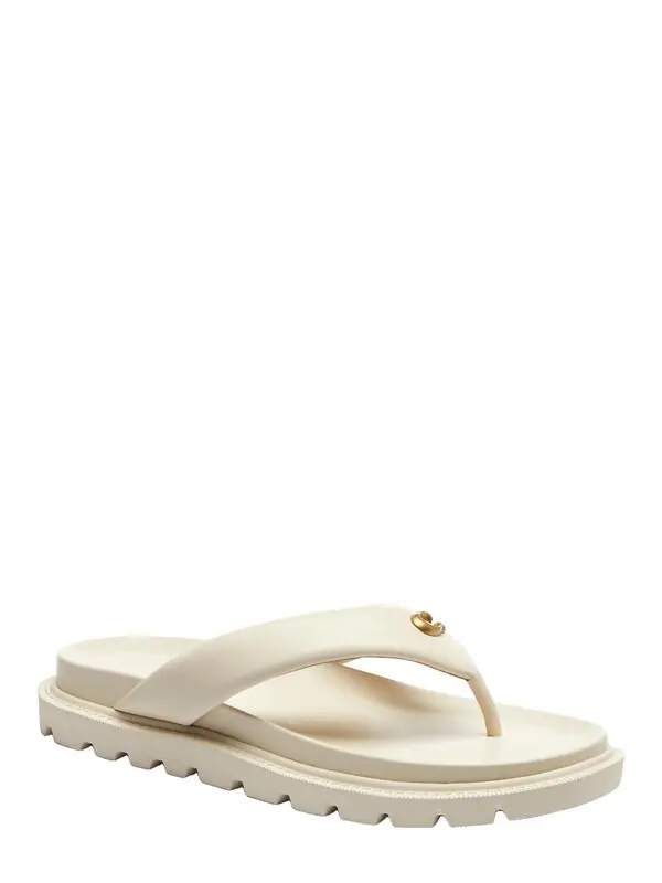 COACH Brynn Thong Sandal - Chalk