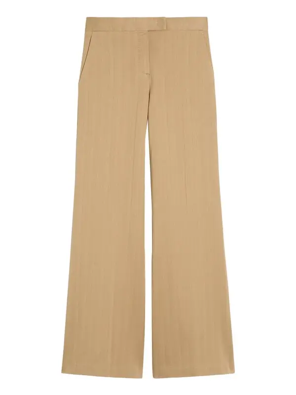 Max Mara Cotton Jersey Stripe Trousers - Beige