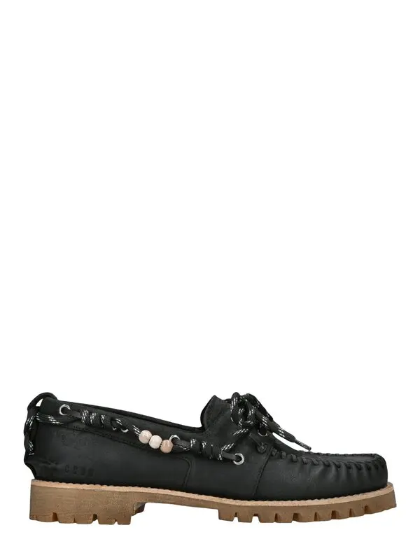 GOLDEN GOOSE Suede Boat Shoes - Black
