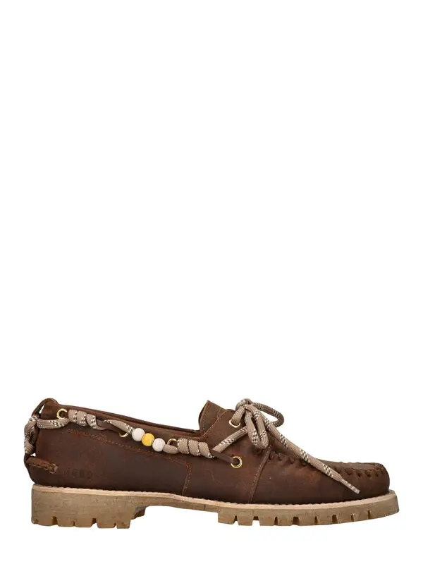 GOLDEN GOOSE Suede Boat Shoes - Brown