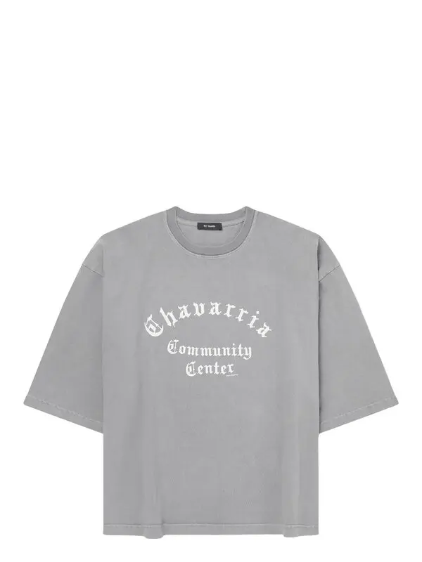 WILLY CHAVARRIA Chavarria Logo-print Cotton-jersey T-shirt - Gray